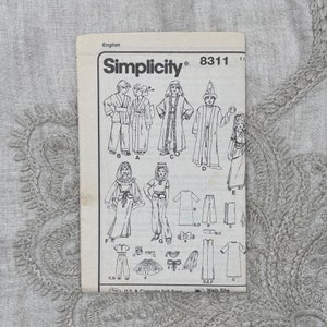 Simplicity 8311 - 1990s Cleopatra, Goddess, Genie, Wizard and Kimono ...