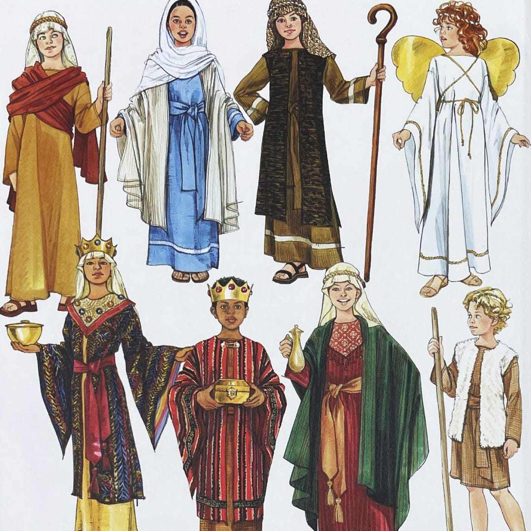 Simplcity 4797 - Children's Biblical Robe and Tunic Nativity Costumes ...