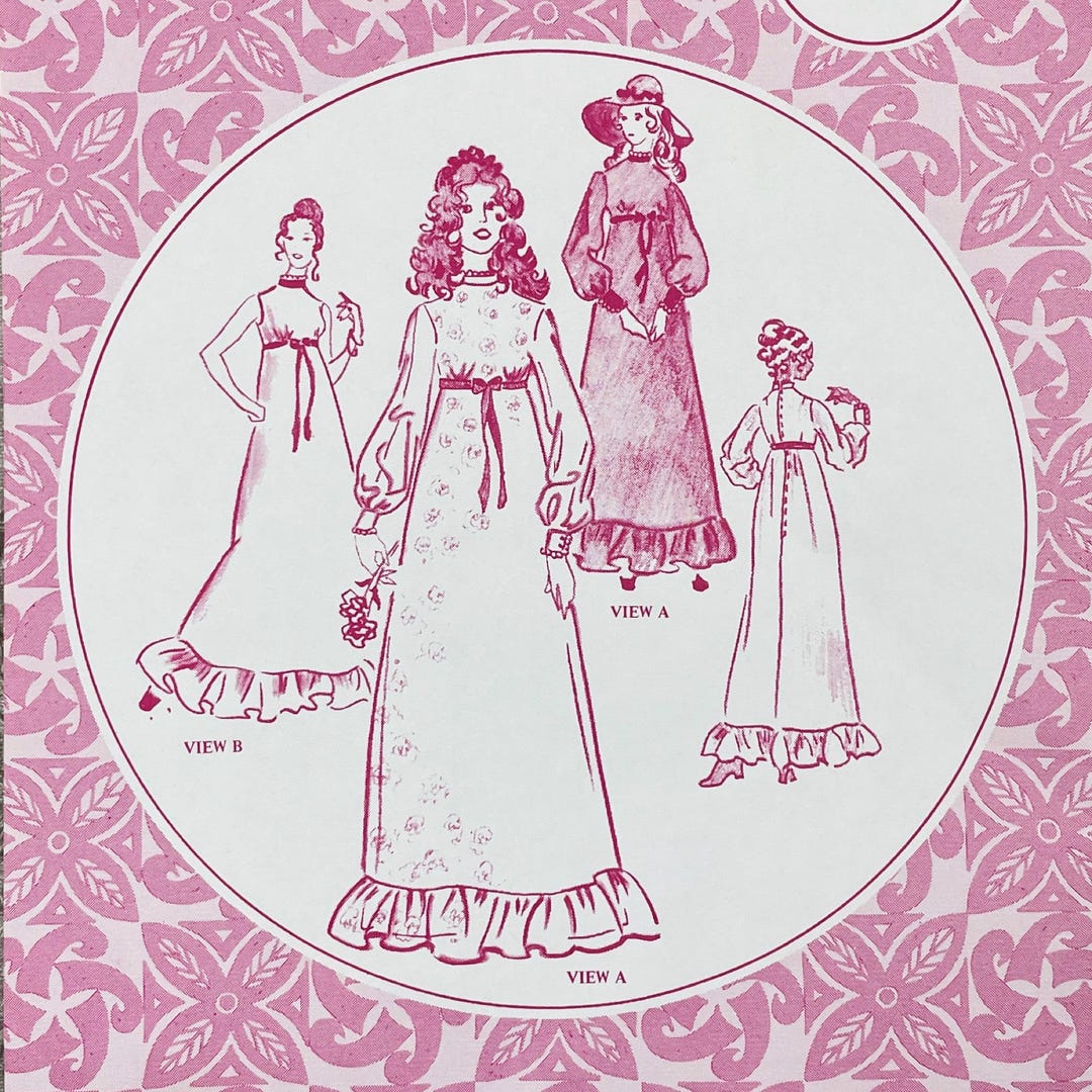 Patterns Pacifica 3000 - 1970s Hawaiian Empire Waist Dress Pattern ...