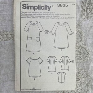 Simplicity 3835 Built by Wendy Dress Mini Dress or Top | Etsy