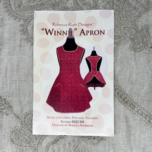 Rebecca Ruth Designs 301 Winnie Retro-style Apron With T Back Size M-L ...