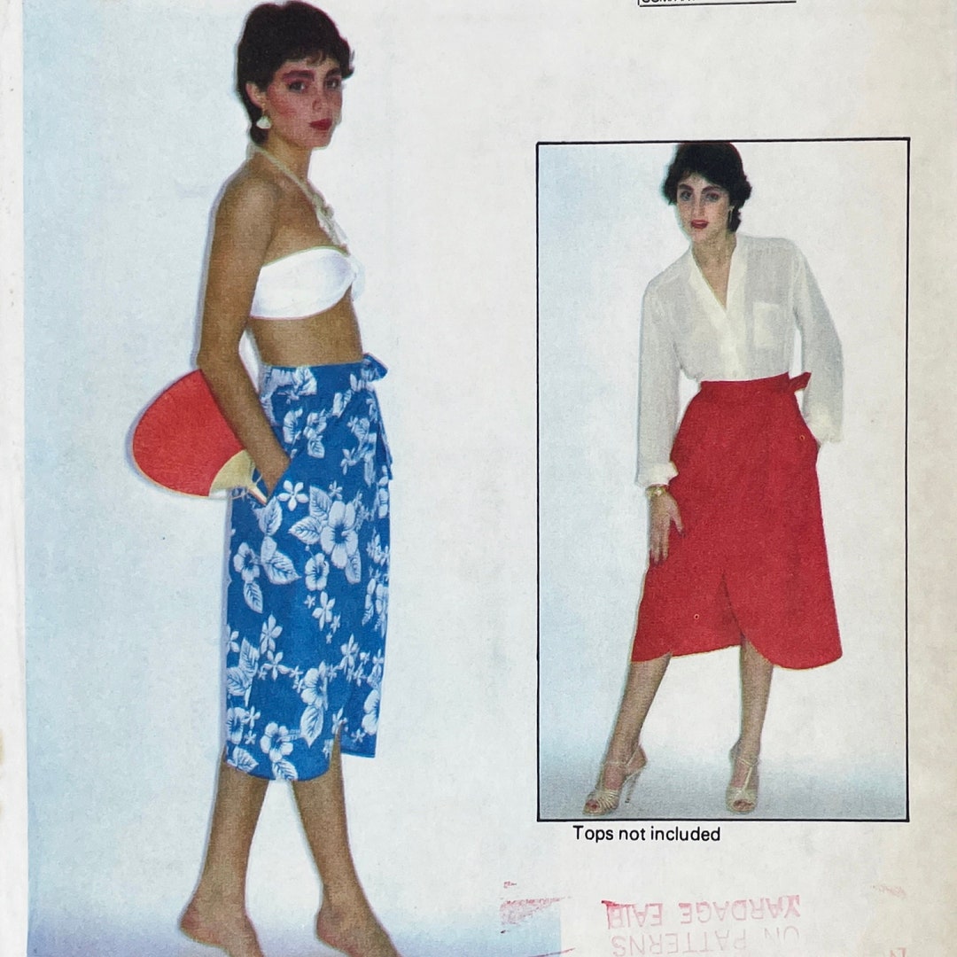 Mccall's 6569 - 1970s Sarong Wrap Skirt Pattern - Size 6-8 (hip 32.5-33 ...