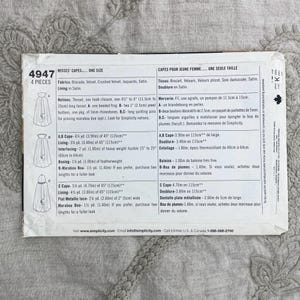 Simplicity 4947 - Vintage Closet 1920s Capes Pattern With Standing ...