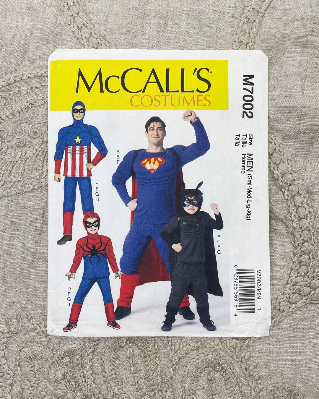 Mccall's 7002 Adult Superhero Costume Pattern Spider - Etsy