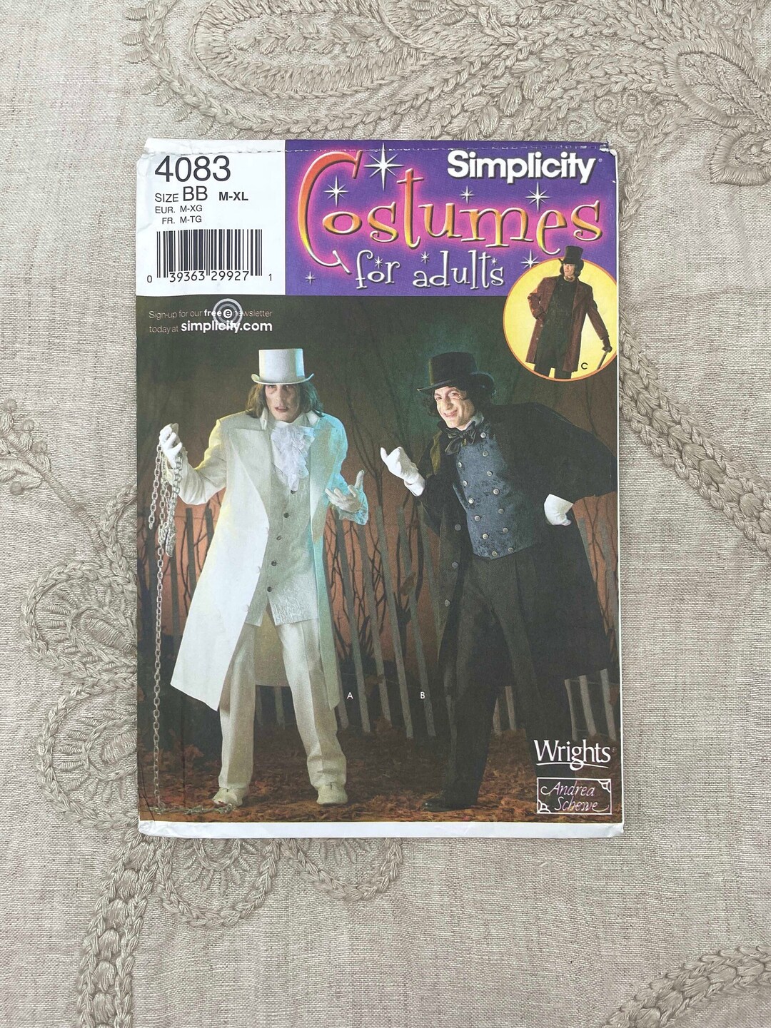 Simplicity 4083 Men's Victorian Haunted Mansion and Chocolaterie Style ...