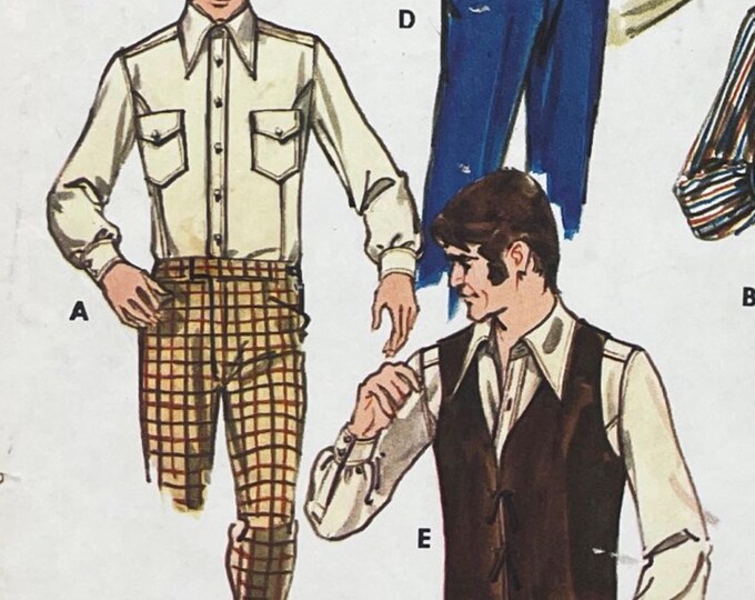 Simplicity 5933 - 1970s Men's Zipper Front Scoop Neckline Jumpsuit ...