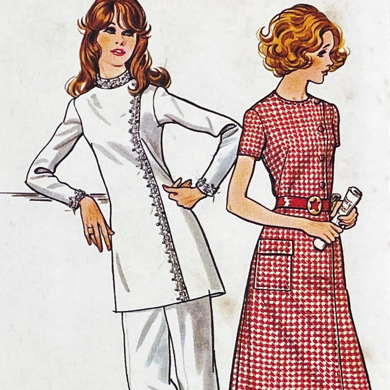 70s Tunic Pants Set - Etsy