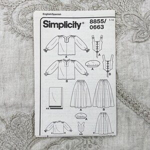Simplicity 8855 - Scottish Highlander Costume Pattern - Size 6-12 or ...