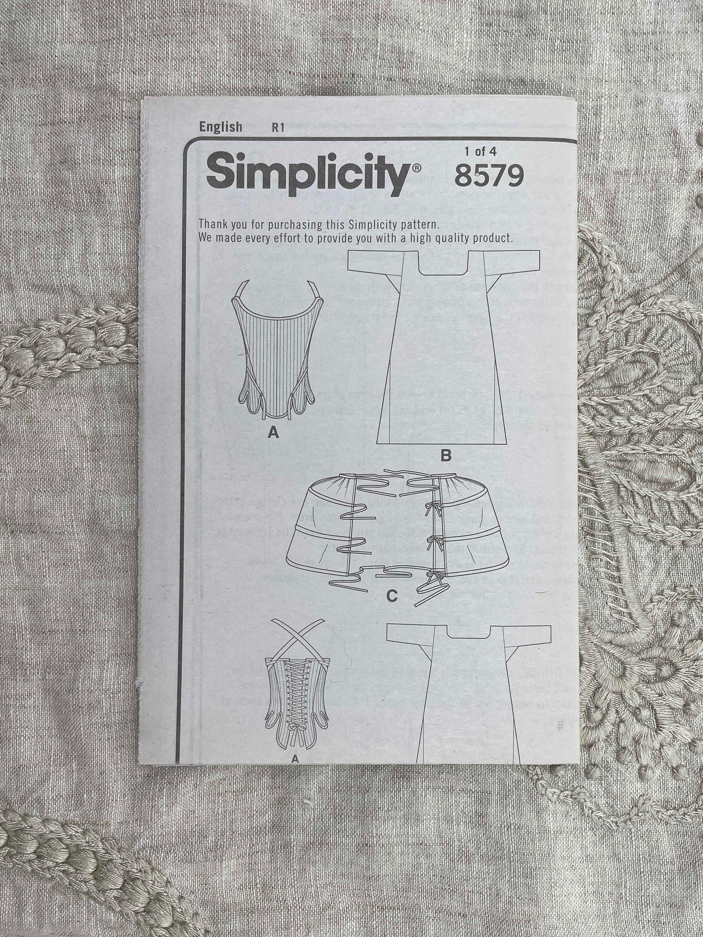Simplicity 8579 18th Century Corset Shift and Panniers - Etsy