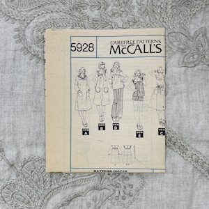 Mccall's 5928 - 1970s Smock Dress and Top Pattern With Yoke and Ruffled ...