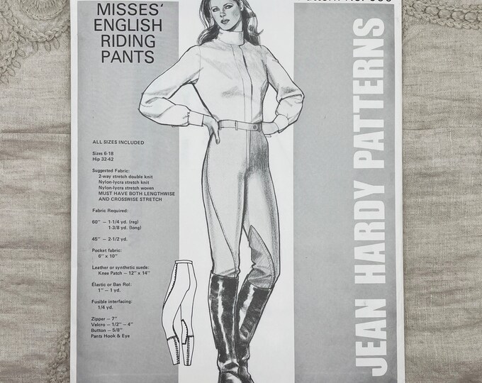 Jean Hardy 960 1980s Misses' High Waisted English Riding Jodhpurs Pants ...