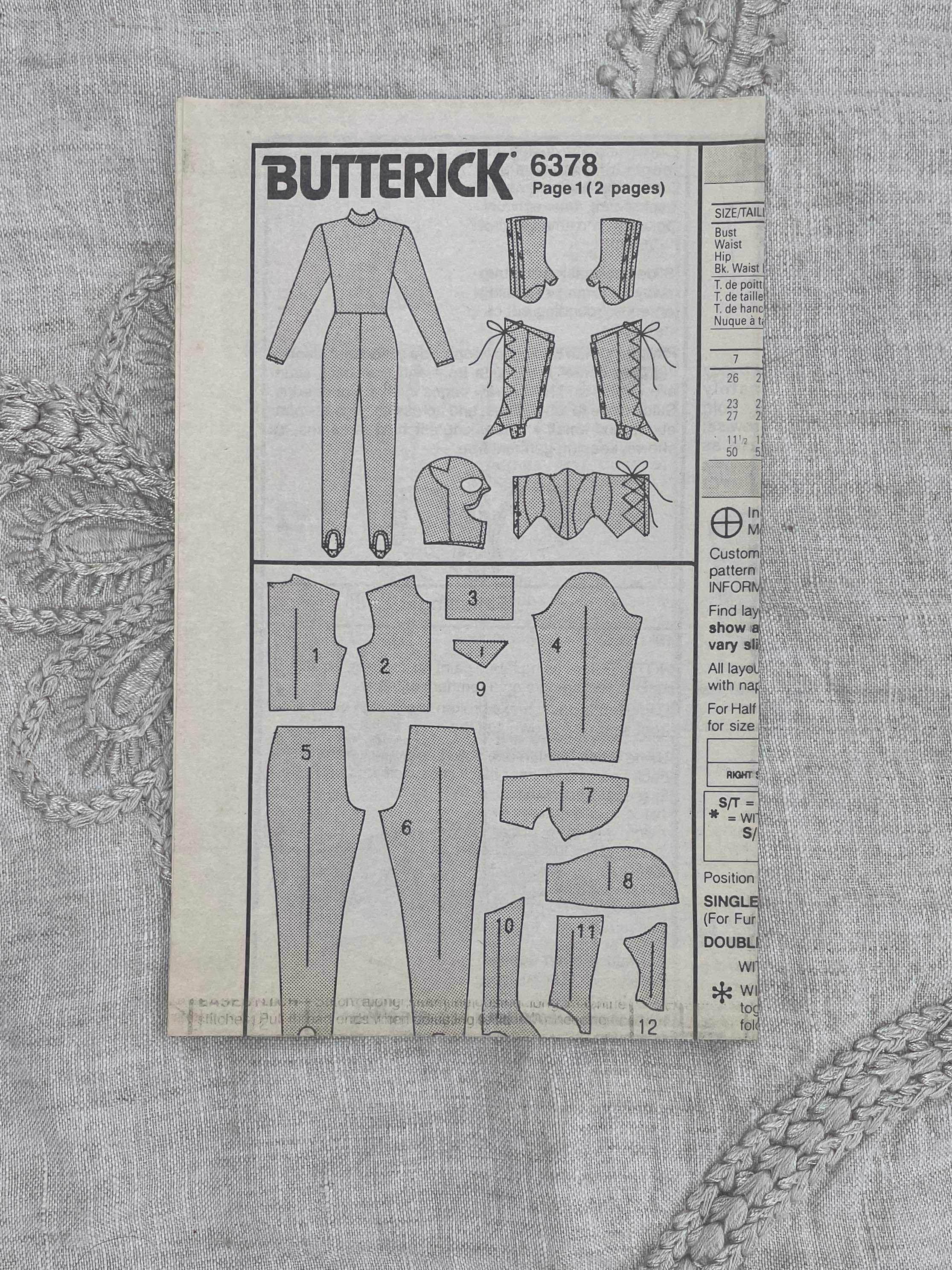 Butterick 6378 Misses' Catwoman Costume Pattern From - Etsy