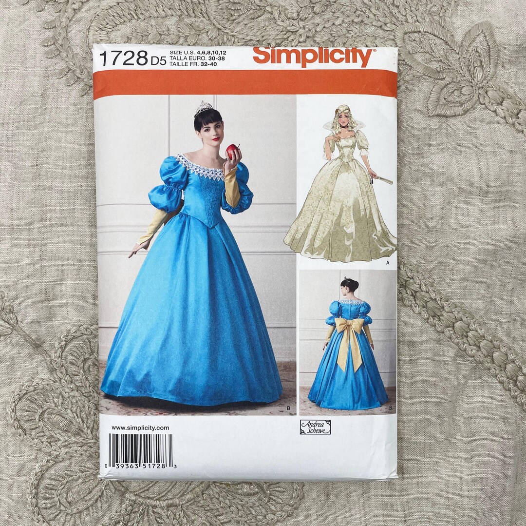 Simplicity 1728 Princess Gown Pattern With Juliet Sleeves and Evil ...