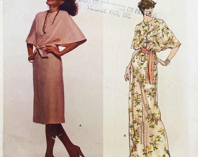 Vogue 9731 - 1970s Romantic Prairie Capelet Dress Pattern - Size 6 (60. ...