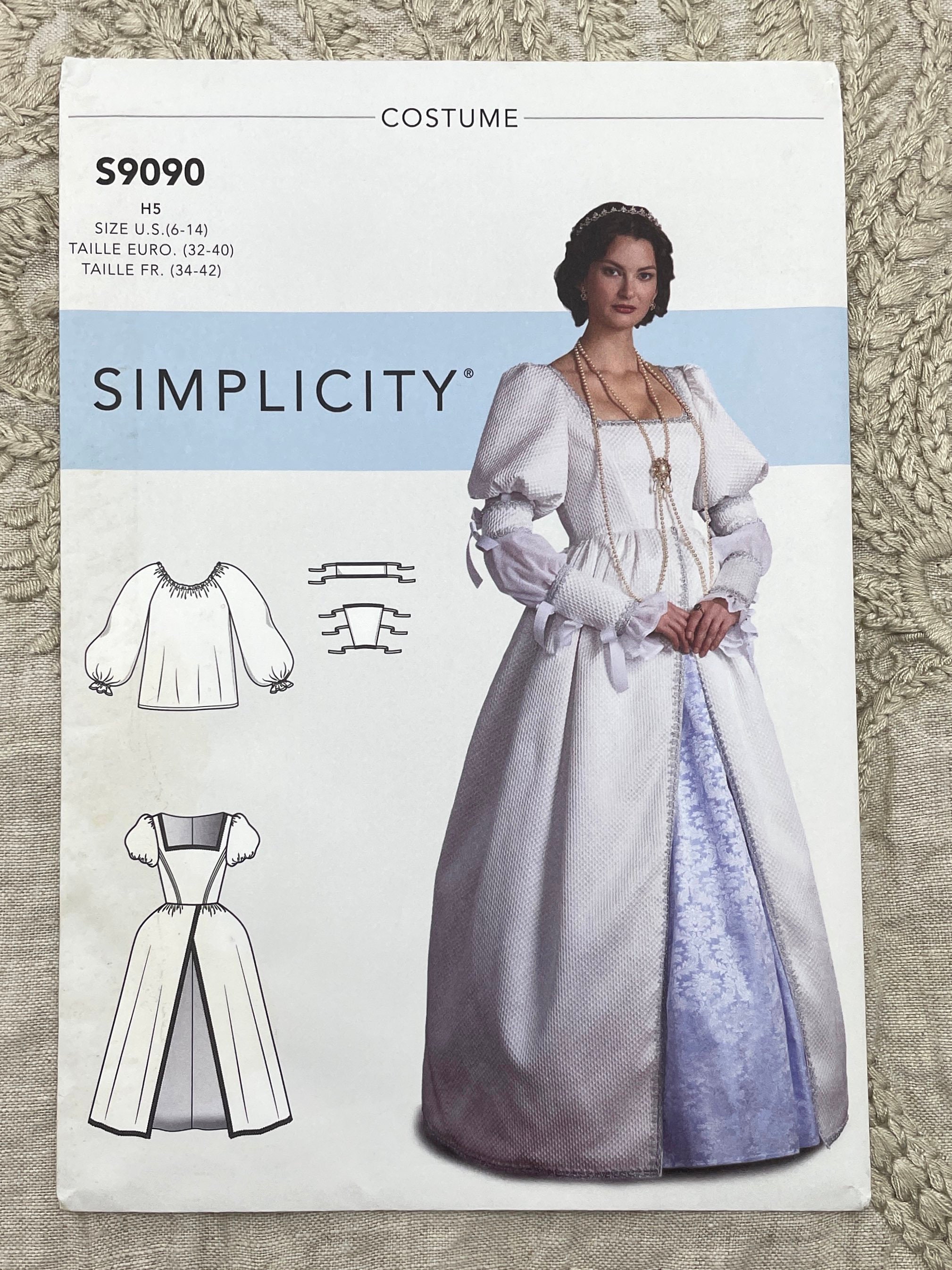Simplicity 9090 Renaissance Dress and Blouse Pattern Size - Etsy