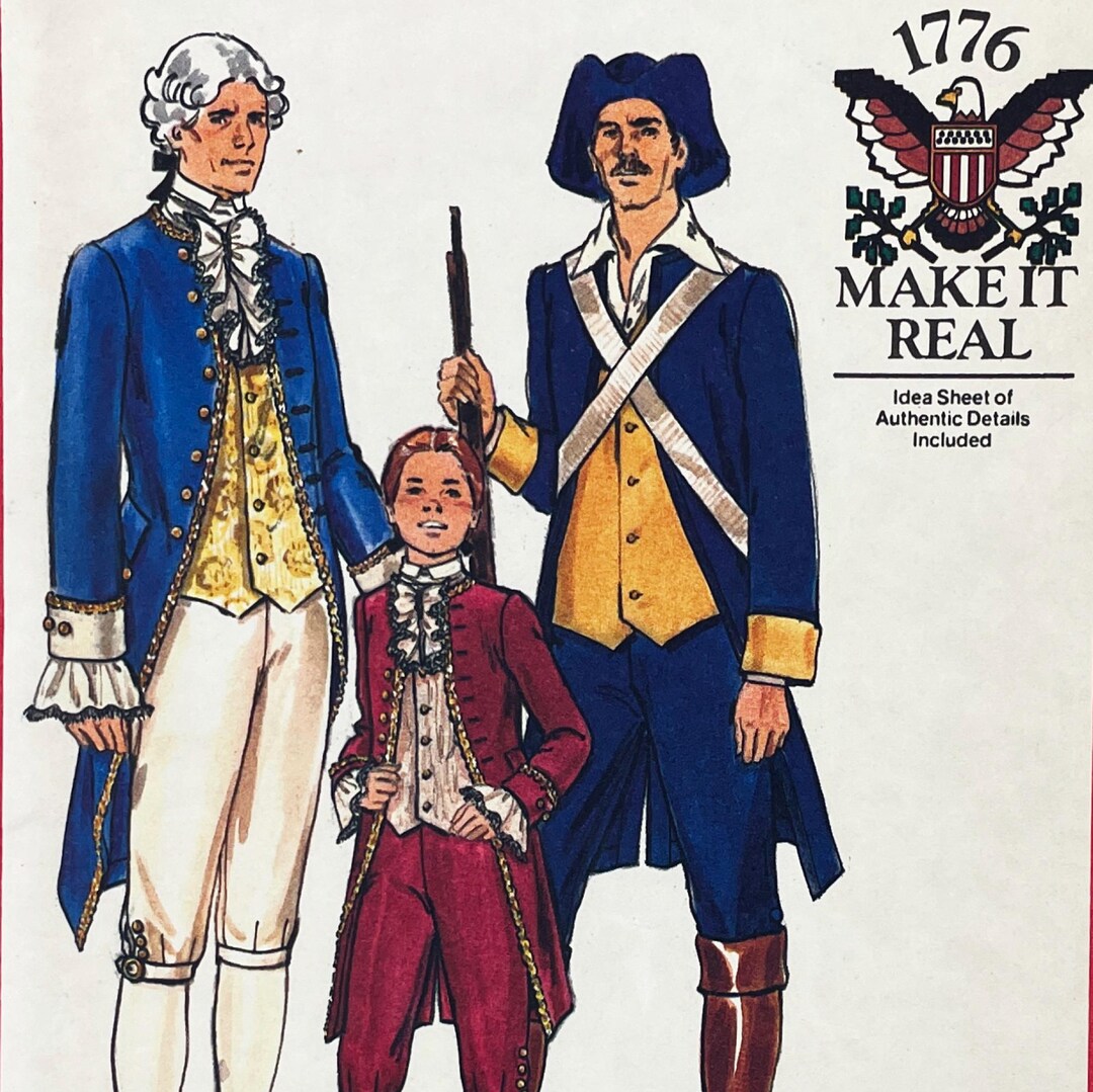 Butterick 4207 - 1970s Men's Revolutionary War Costume Pattern - Size ...