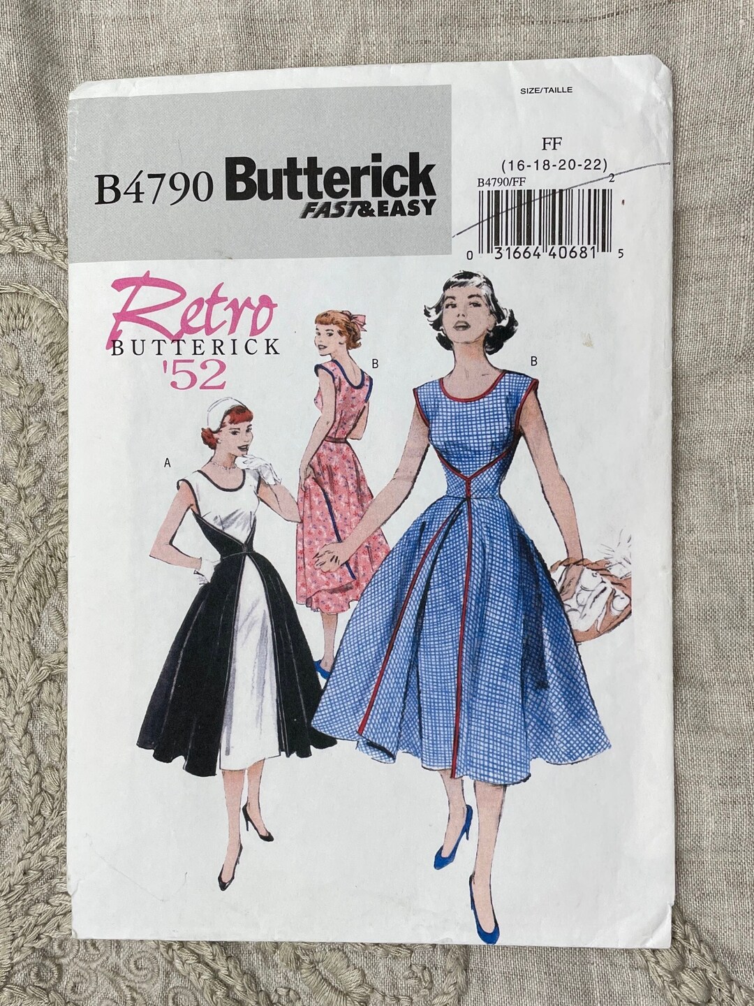 Butterick 4790 Reissued 1950s Walk-away Wrap Dress Size - Etsy
