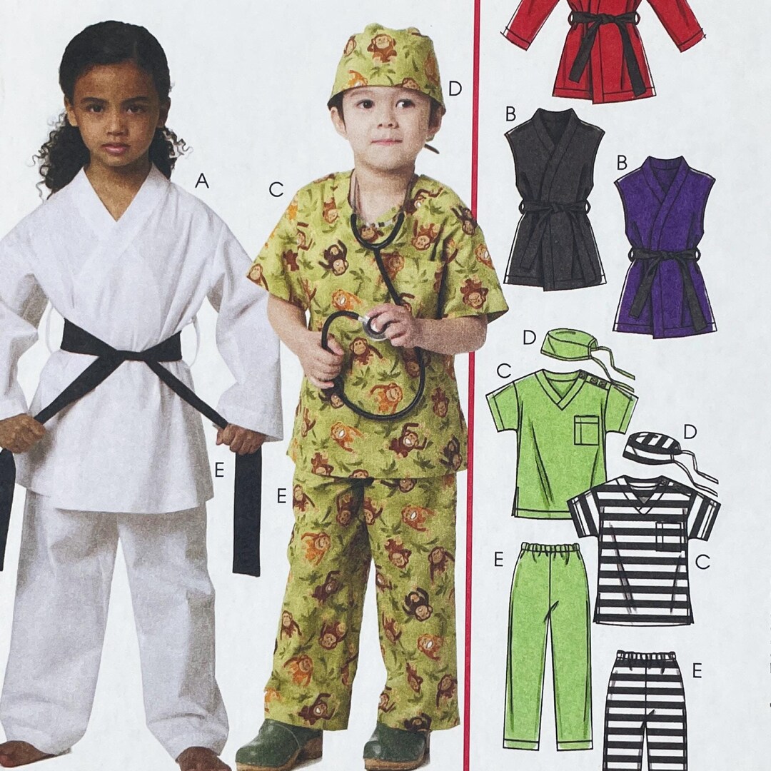 Mccall's 6184 - Children's Costume Pattern With Doctor, Karate and ...