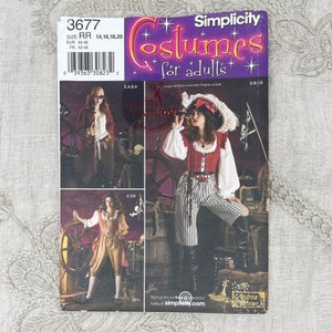 Simplicity 3677 Women's Pirate Costume Pattern Size 6-12 30.5-34 Uncut FF - Etsy