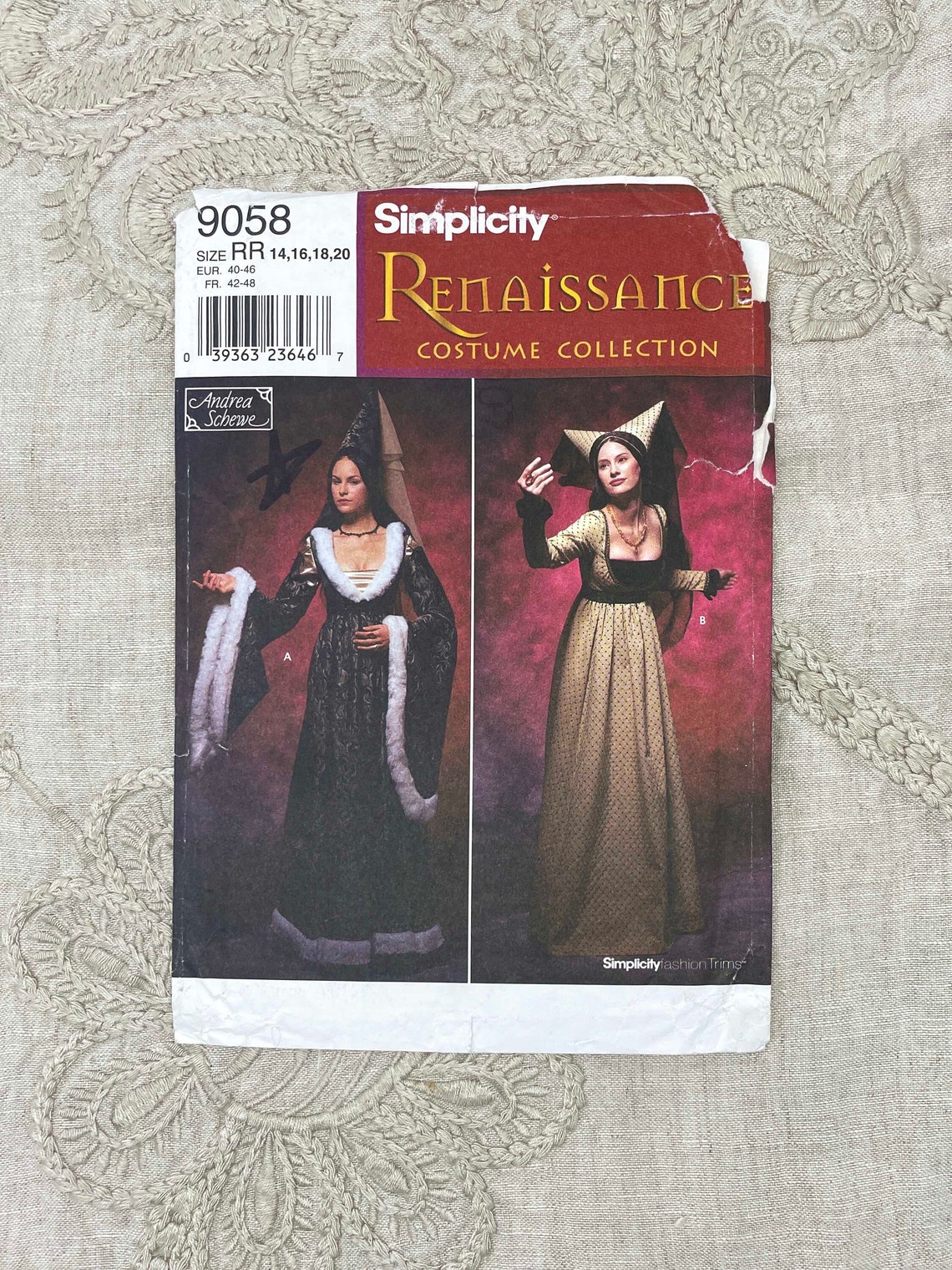 Simplicity 9058 Renaissance Gowns and Cone Headpieces - Etsy