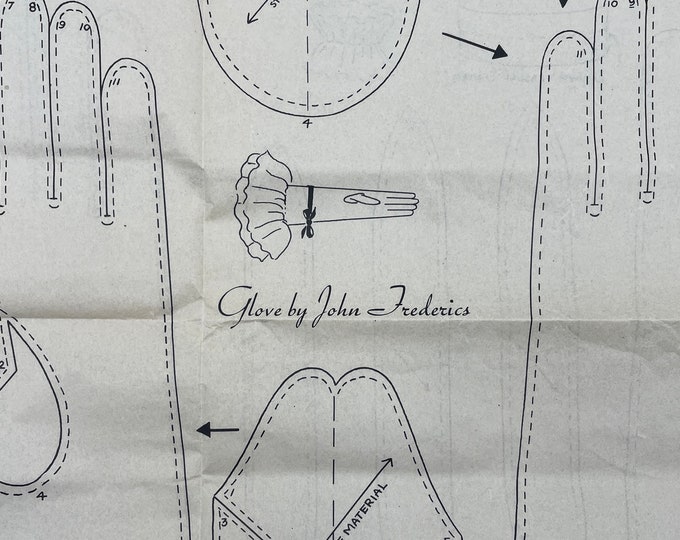 PDF Vintage 1940's Sewing Pattern: Set of Tailored, Gloves in Two ...