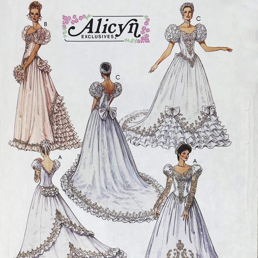 Mccall's 5804 - Alicyn Wedding Gown Sewing Pattern With Train, Basque ...