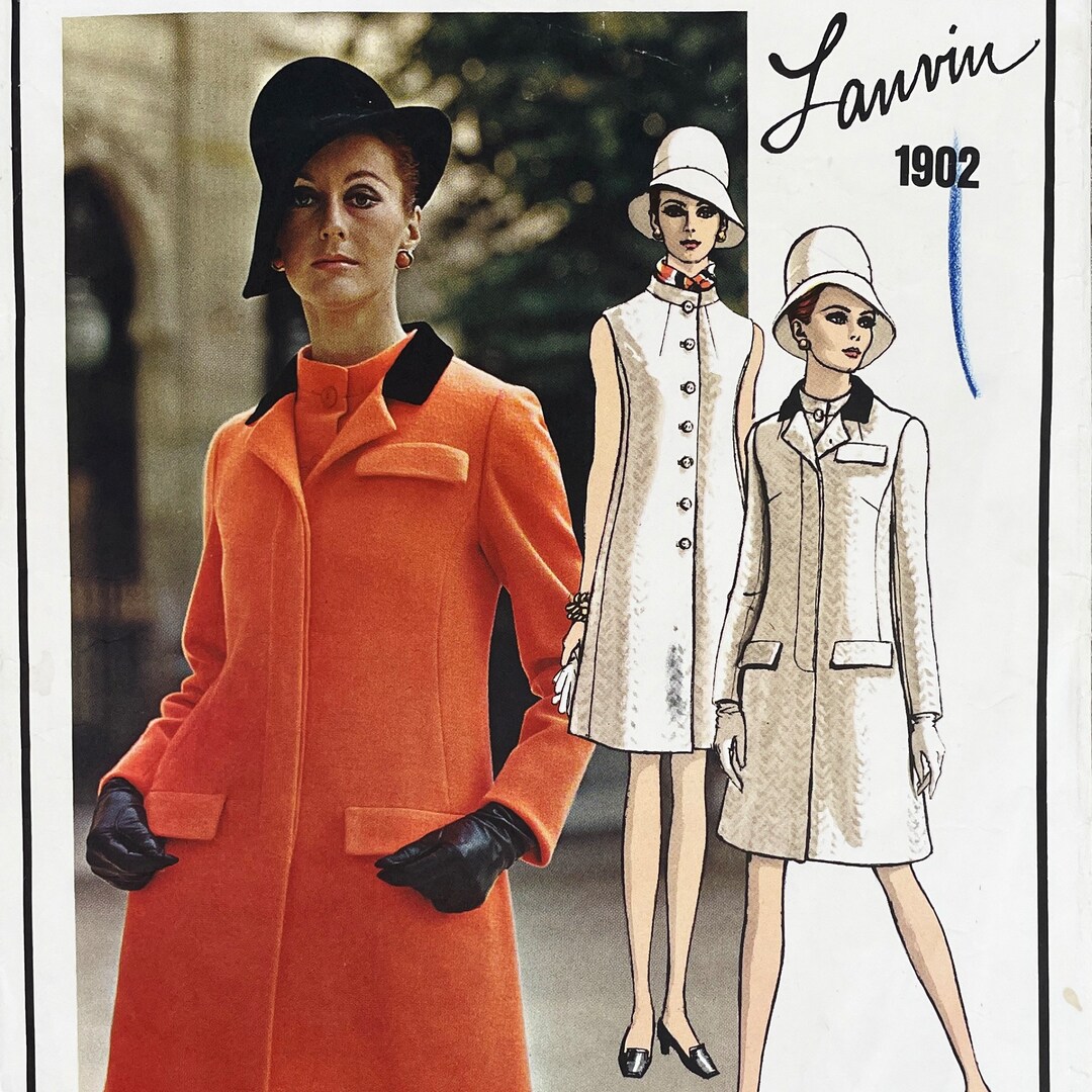 Vogue 1902 - (shortened) Lanvin 1960s Button Front Dress and Trench ...