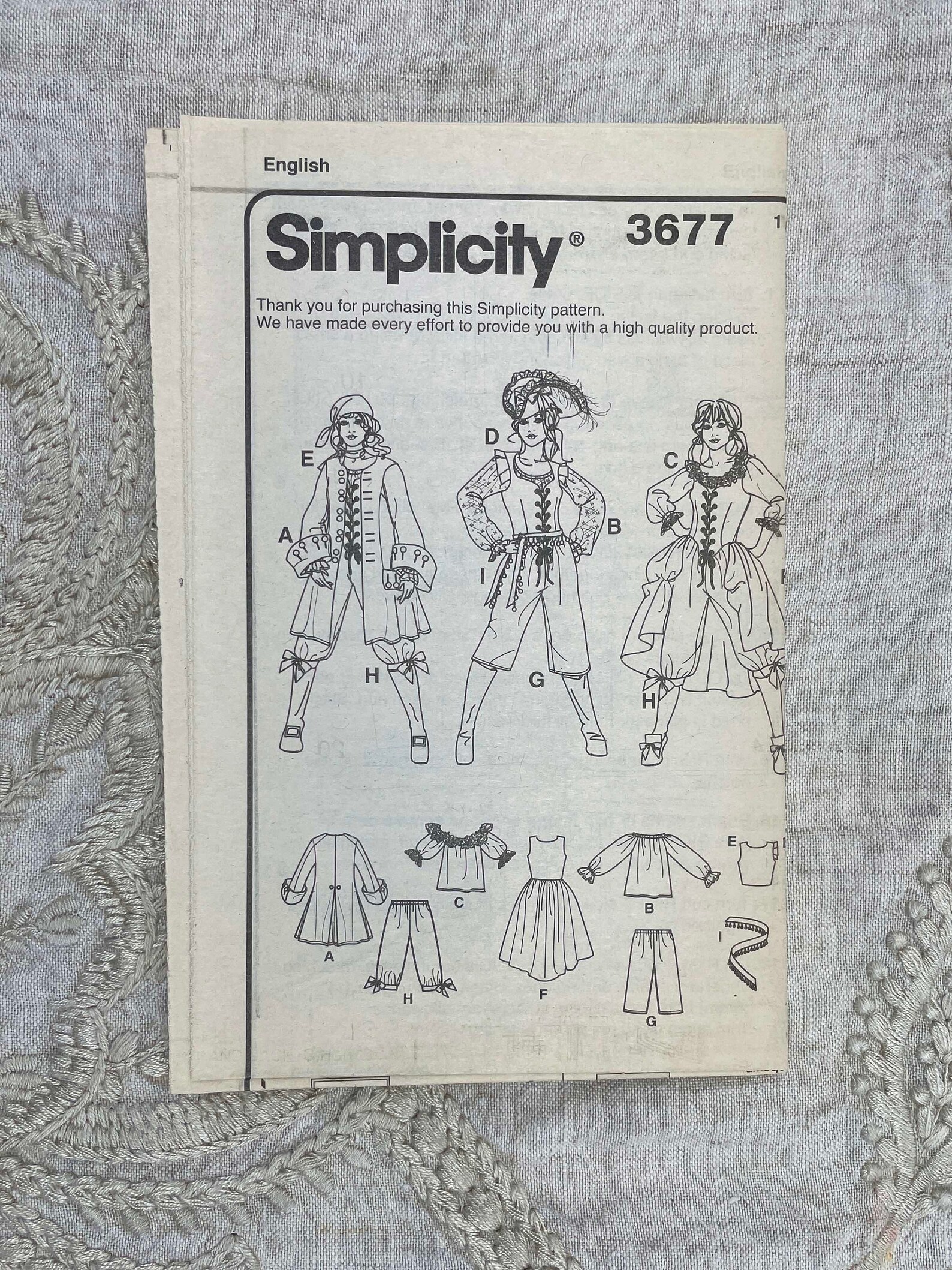 Simplicity 3677 Women's Pirate Costume Pattern Size - Etsy