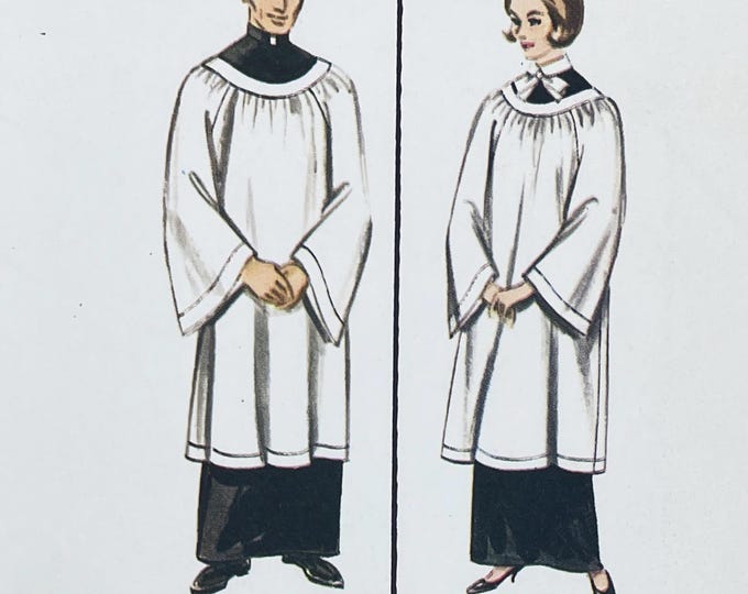 Butterick 3194 - 1980s Children's Choir Robes Pattern - Size 10-12 (28. ...