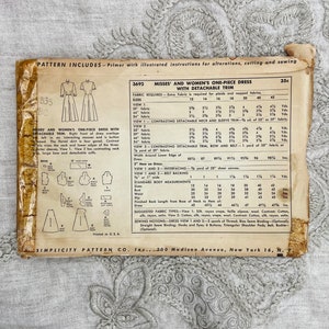 Simplicity 3692 - Rare 1950's Zig-zag Dress With Detachable Bow Trim ...