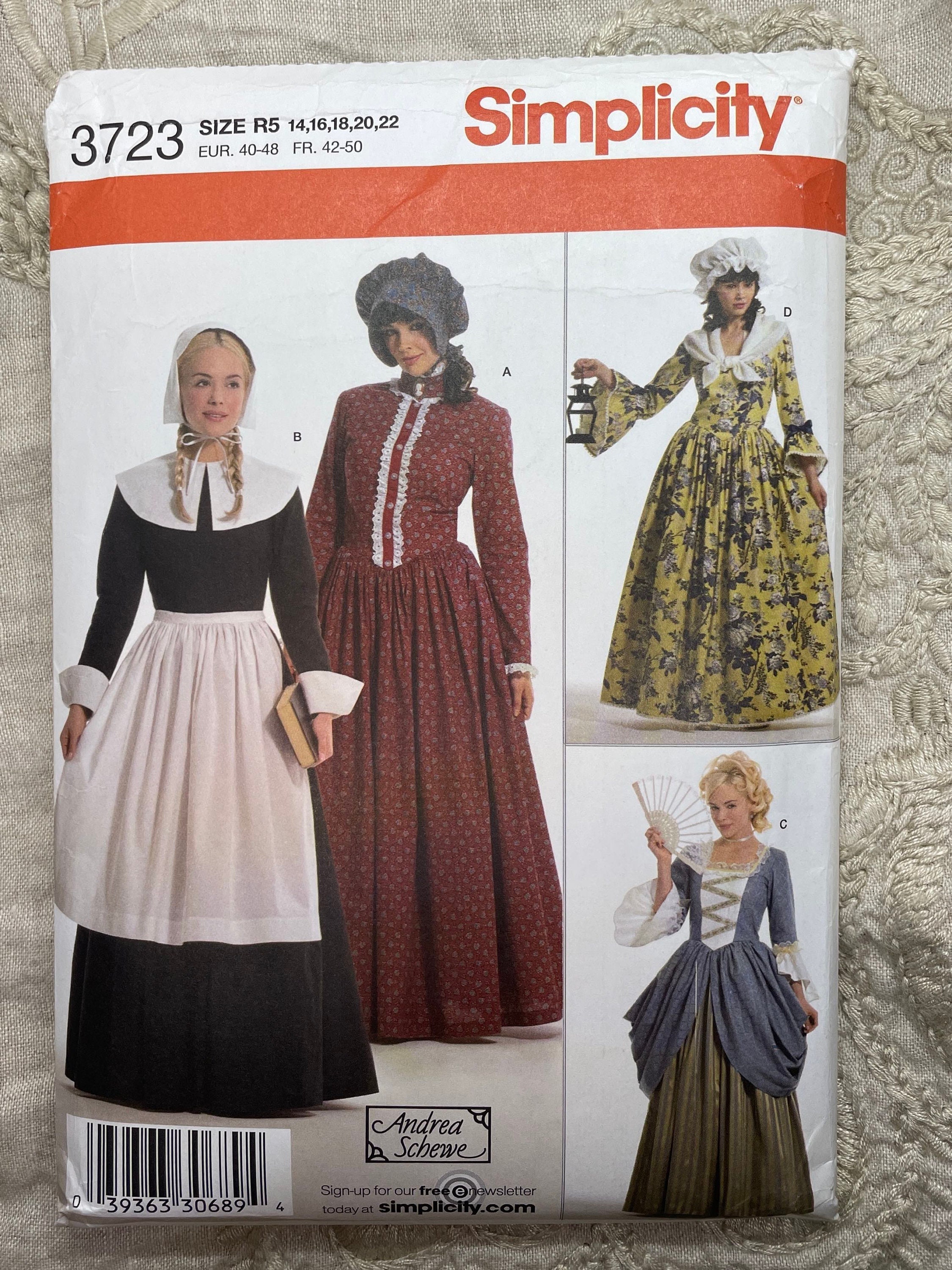 Simplicity 3723 Revolutionary Pioneer Costumes Size 6-12 - Etsy