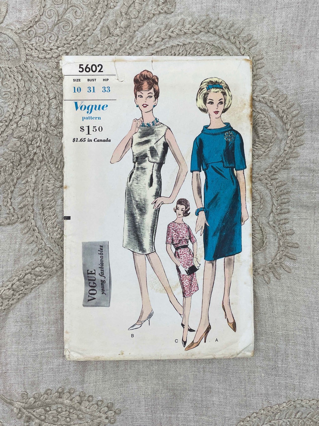 Vogue 5602 1960s Space Age Geometric Mod Dress Pattern - Etsy