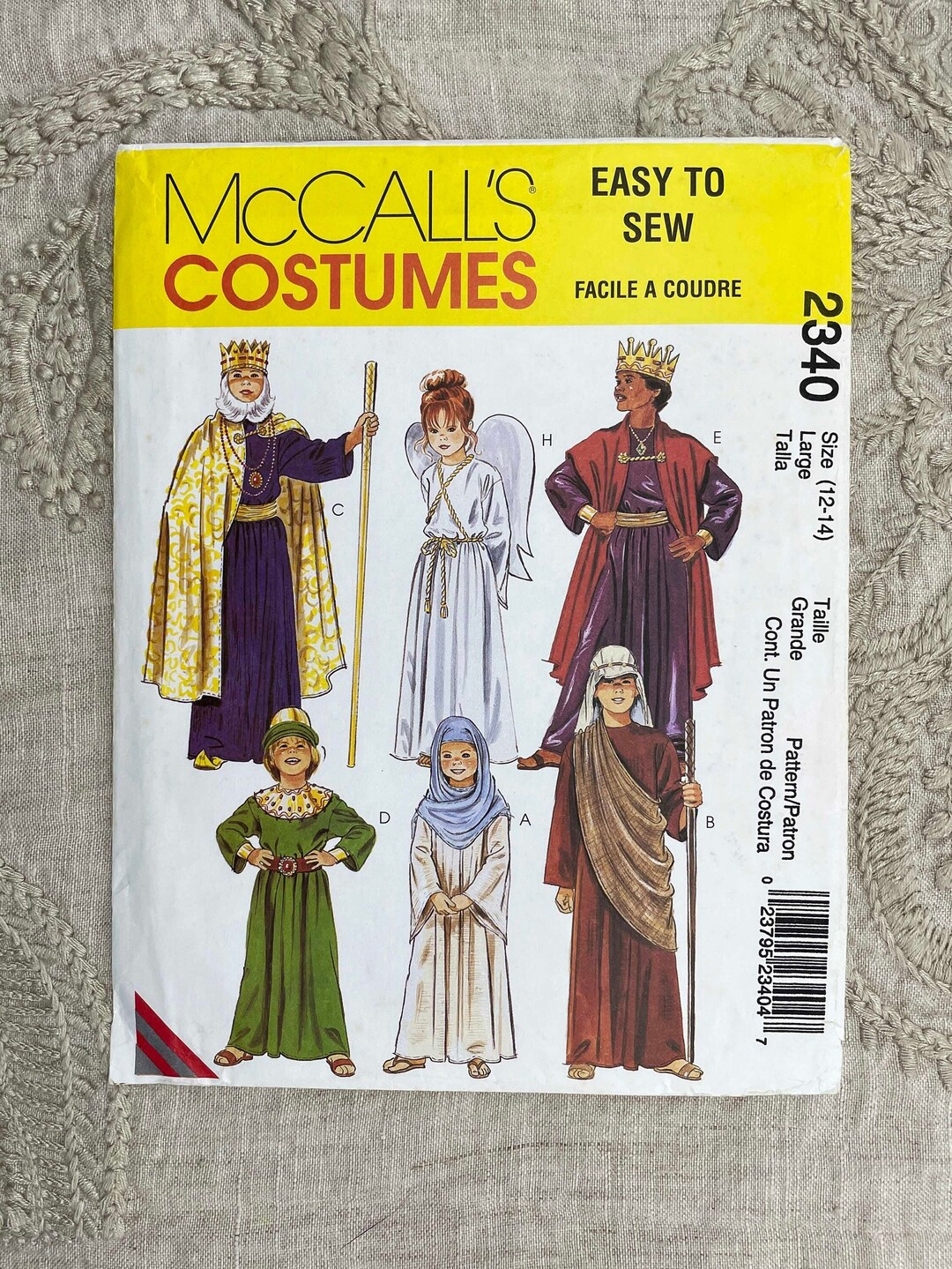 Mccall's 2340 - Children's Biblical Robe and Tunic Nativity Costumes ...