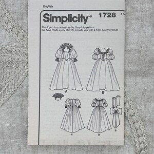 Simplicity 1728 - Princess Gown Pattern With Juliet Sleeves and Evil ...