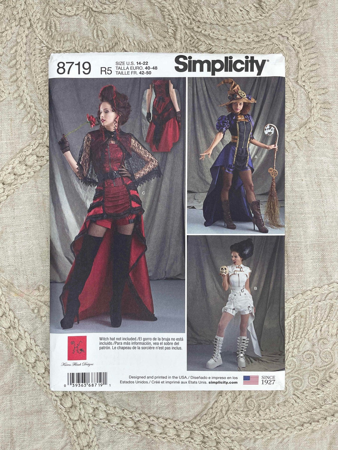 Simplicity 8719 Steampunk Gothic Witch Mummy and Vampire - Etsy