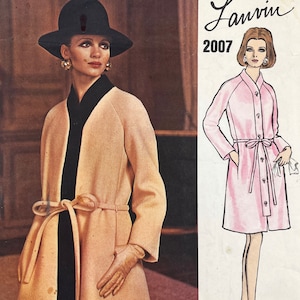 Vogue 2007 - Lanvin 1960s Paris Original A-line Coat Dress Pattern ...
