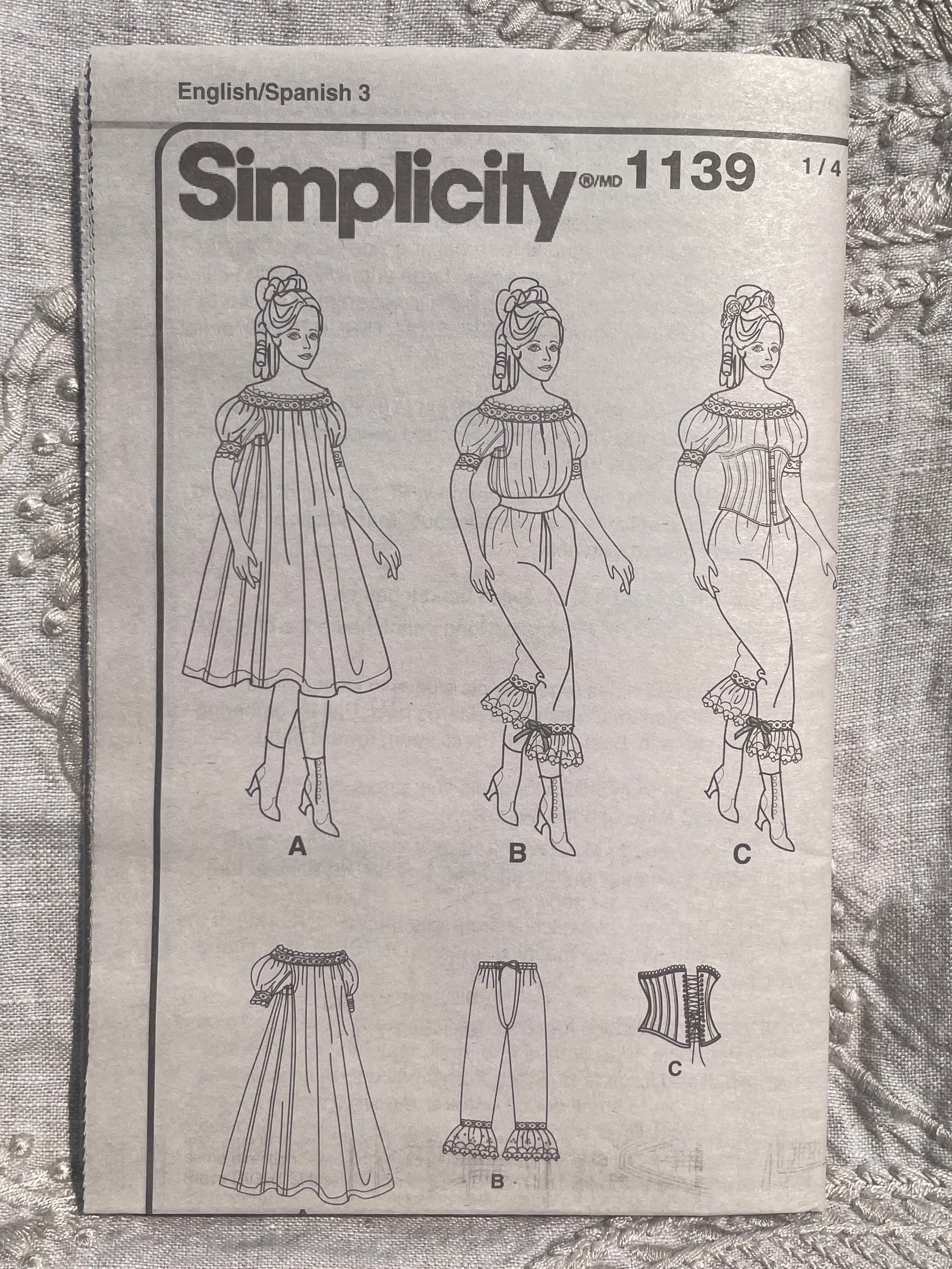 Simplicity 1139 Authentic Civil War Undergarments Pattern - Etsy