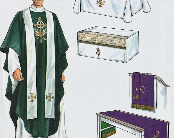 Simplicity 7950 - 1990s Altar Cloths and Vestments Pattern - One Size ...
