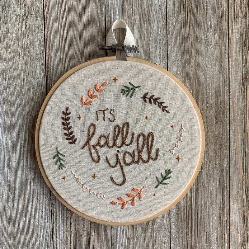 Fall Embroidery Pattern - Etsy
