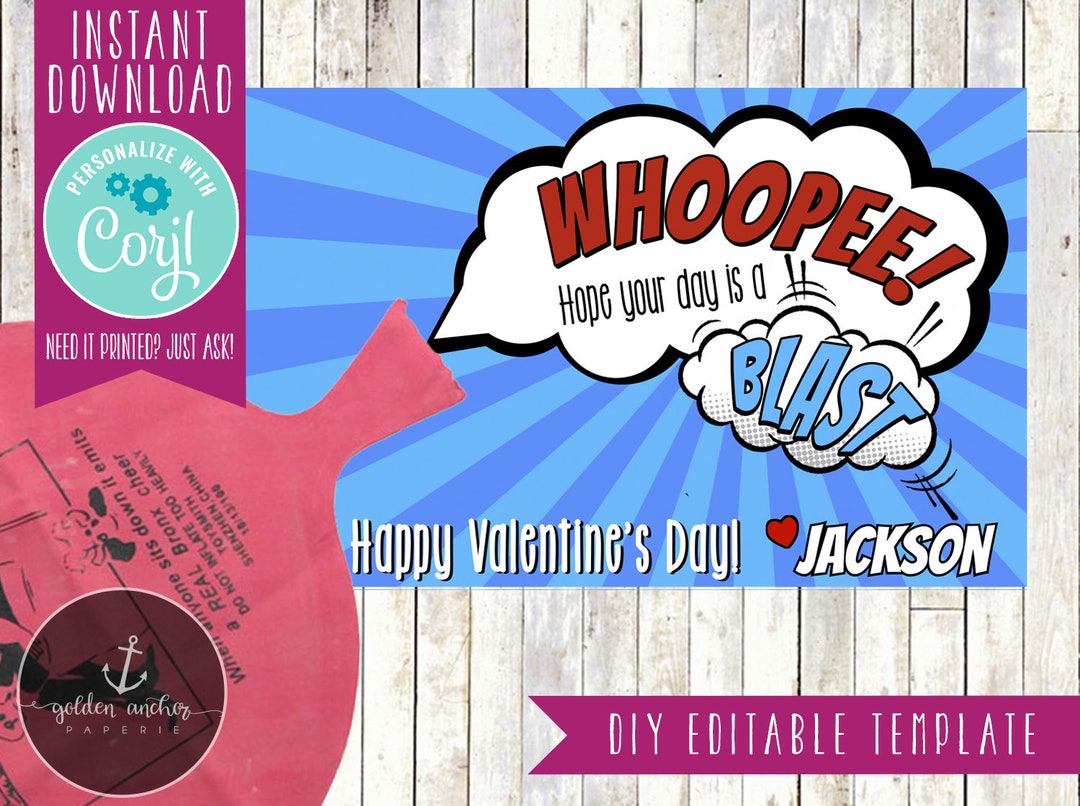 Whoopee Cushion Valentine Gift Tags, Whoopee Cushion Holder, Whoopie ...
