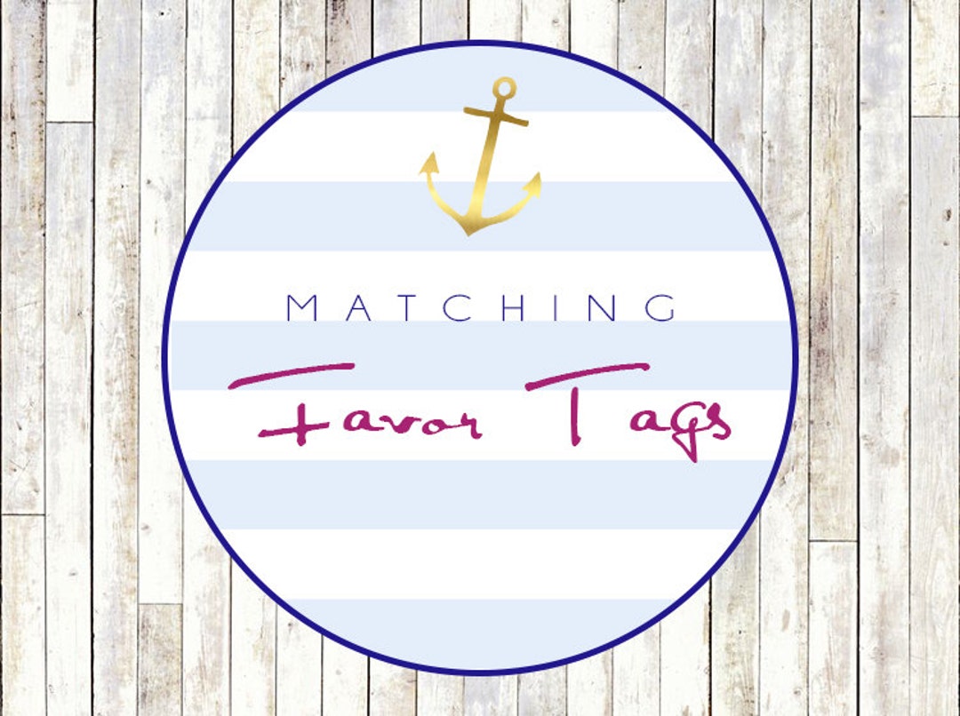 Matching Favor Tags - Printable DIY - Etsy