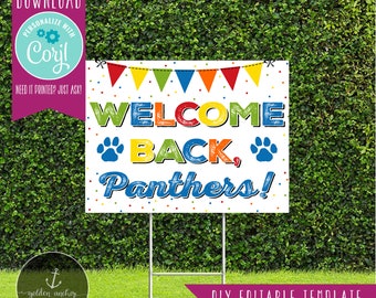 Printable Welcome Back Sign - Etsy