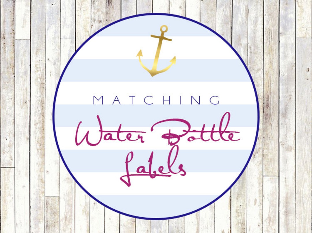 Matching Water Bottle Labels - Printable DIY - Etsy