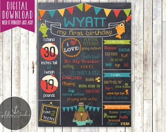 The Big One Fishing Birthday, the Big One Milestone Poster, the Big One ...