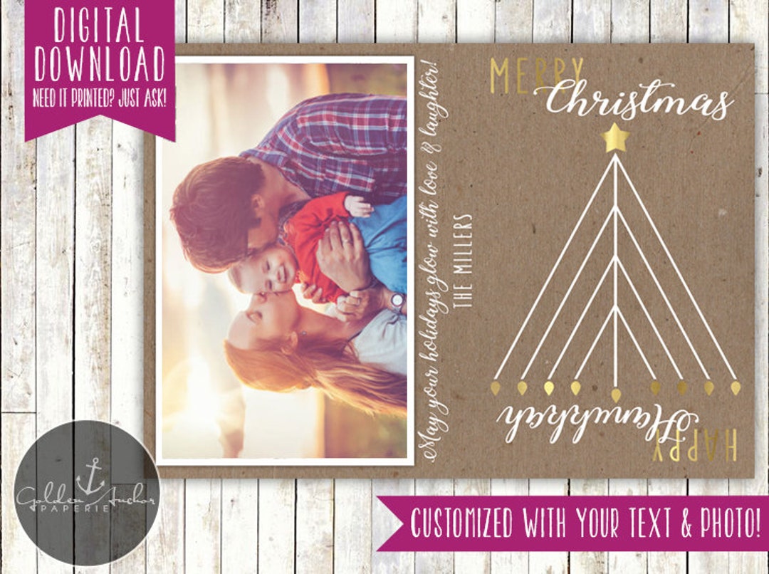 Christmas and Hanukkah Card - Chrismukkah Card - Interfaith Holiday ...