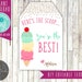 Teacher Gift Tag - Ice Cream Gift Tag, You're the BEST!, Teacher ...