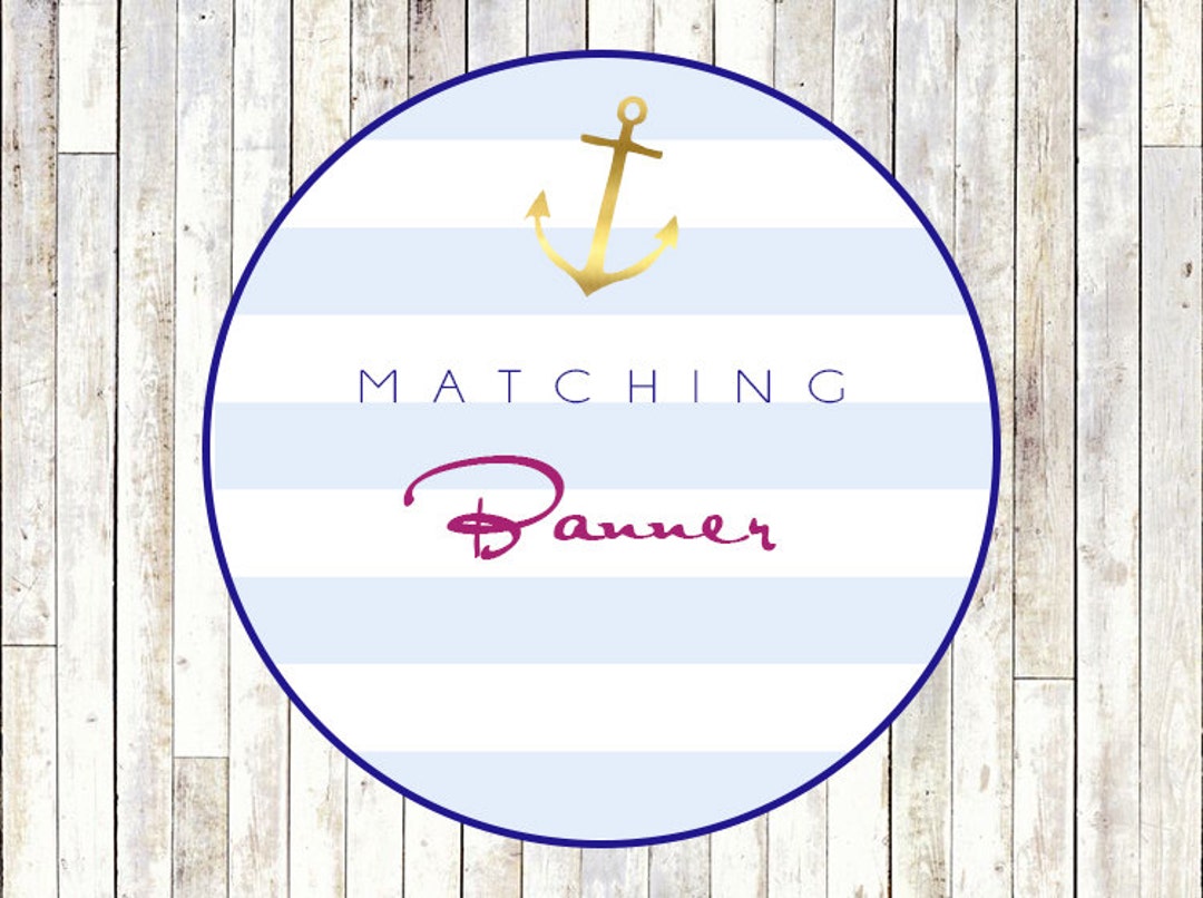 Matching Banner - Printable DIY - Etsy