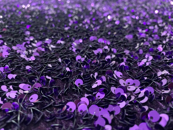 Eggplant 5mm Sequins on Eggplant 2 Way Stretch Velvet Sold | Etsy