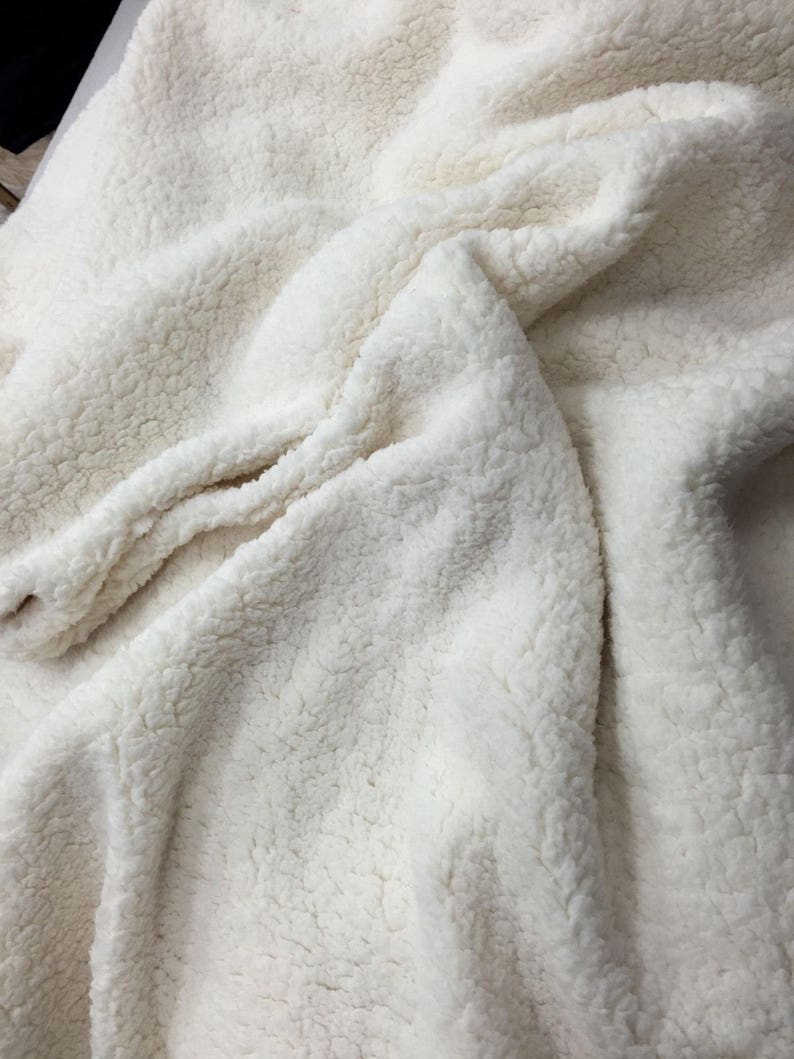 Ivory Cuddle Minky Sherpa Fleecelamb Wool Design Fabric.sold - Etsy