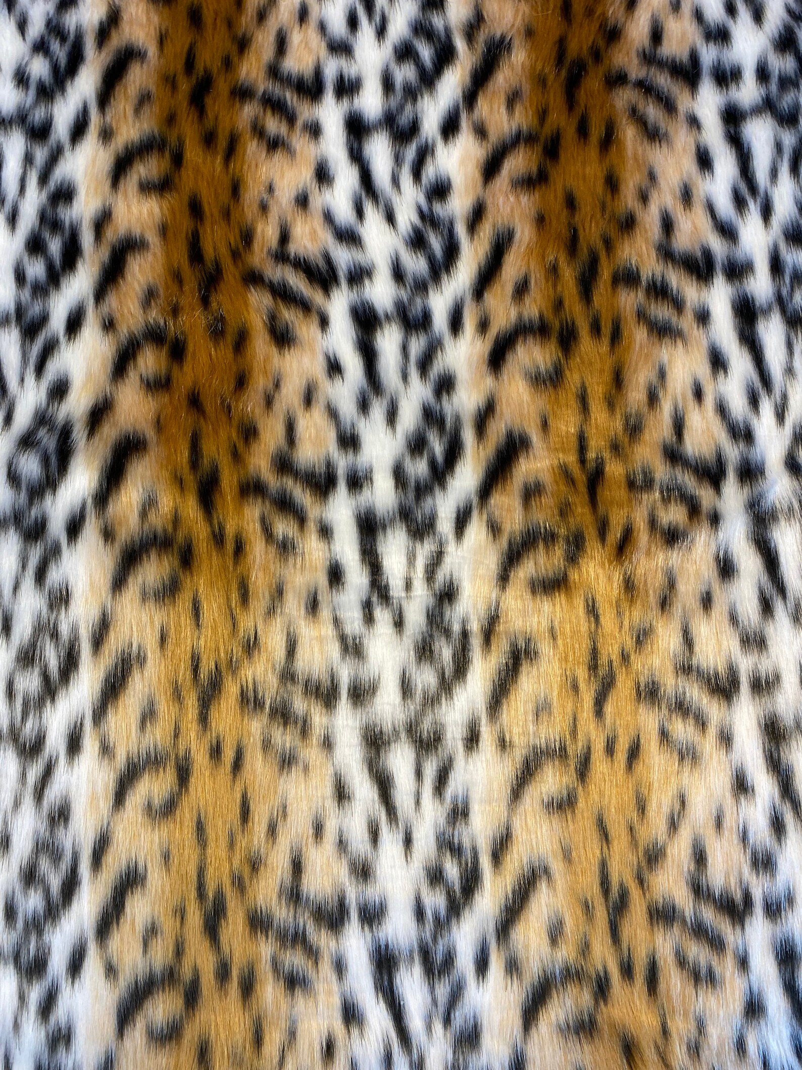 Two Tone Striped Cheetah Print Faux Fur Sold by the Yard - Etsy